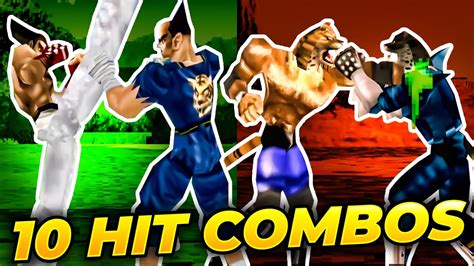 All 10 Hit Combos Tutorial Tekken 1 Youtube