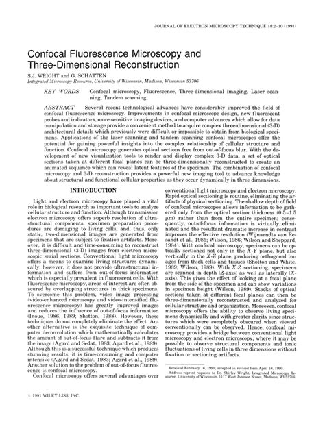 Pdf Chapter 1 Introduction To Confocal Microscopy And Three