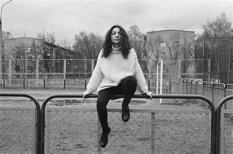 A Beautiful Gritty Woman On A Playground By Stocksy Contributor Anna