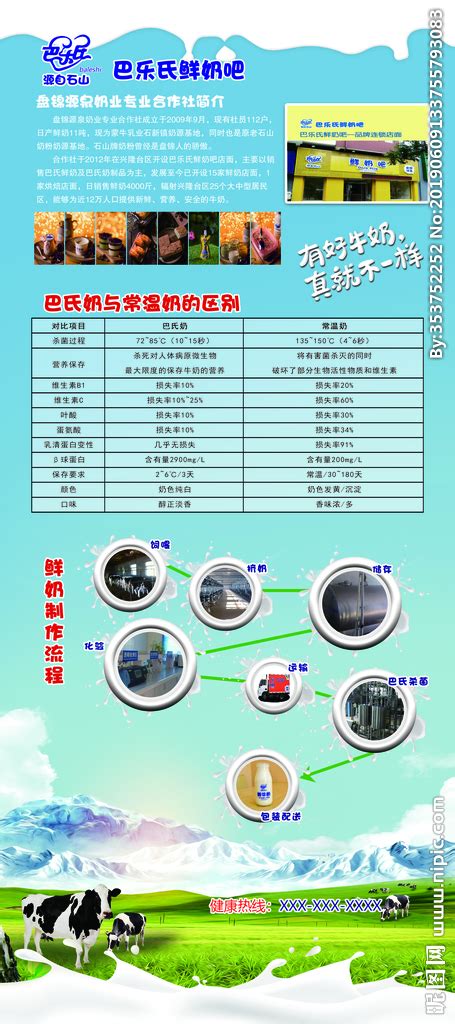 鲜奶展架设计图 PSD分层素材 PSD分层素材 设计图库 昵图网