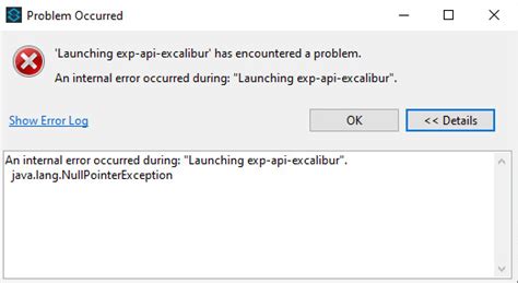 An Internal Error Occurred During Launching Javalang