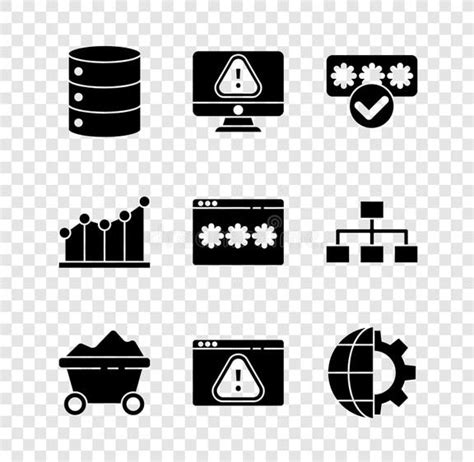 Set Server Data Web Hosting Monitor With Exclamation Mark Password Protection Coal Mine