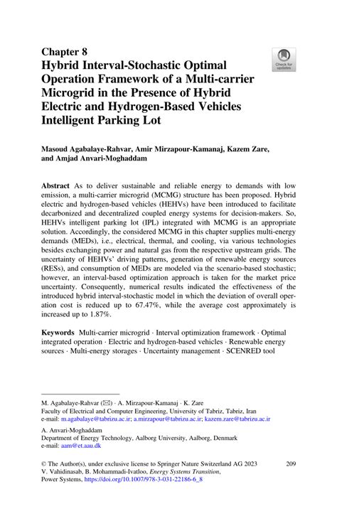 Pdf Hybrid Interval Stochastic Optimal Operation Framework Of A Multi
