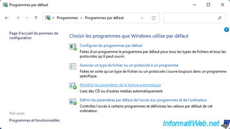 Configurer les programmes à utiliser par défaut pour certains types de fichiers et ou protocoles