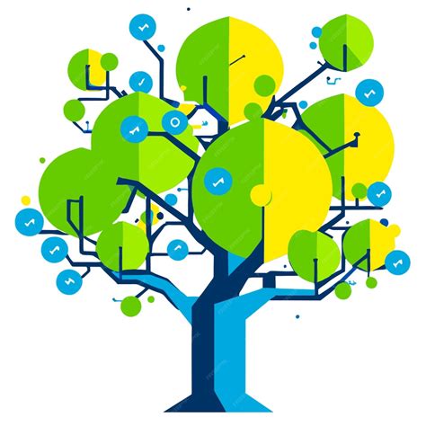 Premium Vector Tree Network Vector Illustration