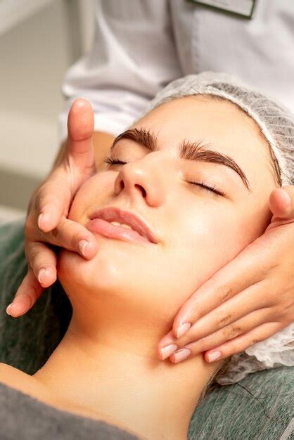 Premium Photo Face Massage Beautiful Caucasian Young White Woman