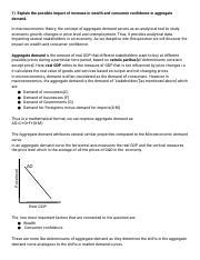 Macroeconomics Hw Docx Explain The Possible Impact Of Increase In Wealth And Consumer