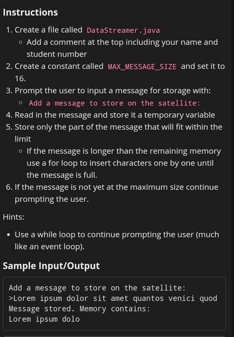 solved instructions 1 create a file called