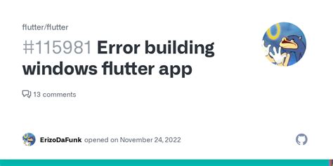 Error Building Windows Flutter App Issue 115981 Flutter Flutter GitHub