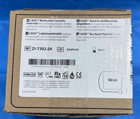 New Smith Medical 21 7302 24 Cadd Medication Cassette Reservoir 100ml 12 Bx Disposables