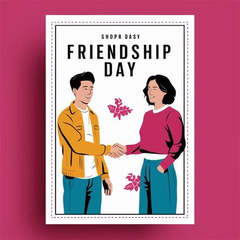 Happy Friendship Day Poster Design Premium Ai Generated Image