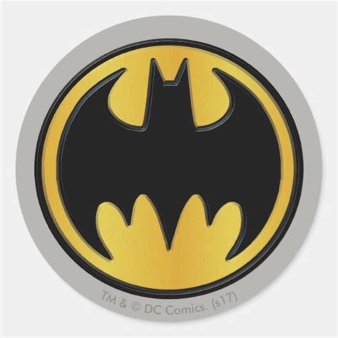 Batman Symbol Classic Round Logo Classic Round Sticker