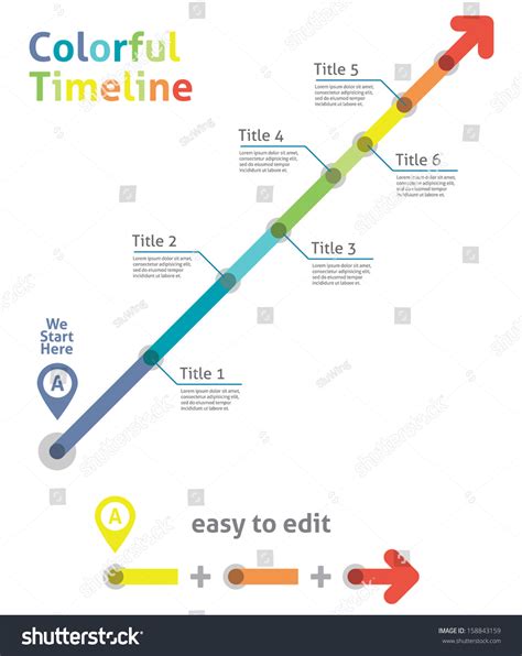 Timeline Arrow Stock Vector Illustration 158843159 Shutterstock