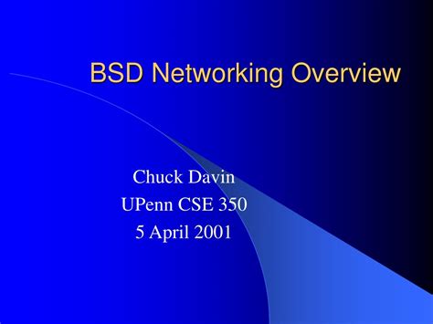 ppt networking overview implementing bsd model in unix environments