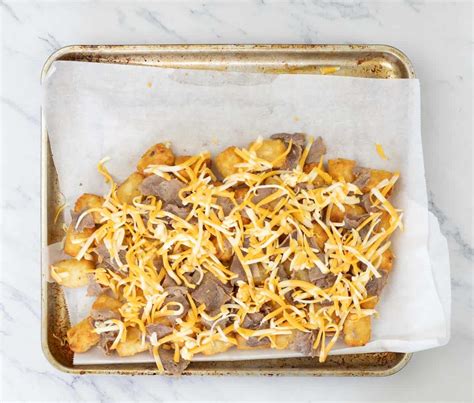 Copycat Dominos Philly Cheesesteak Loaded Tots Better Than The Original
