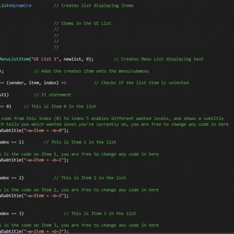 NativeUI Mod Menu Template GTA Mod