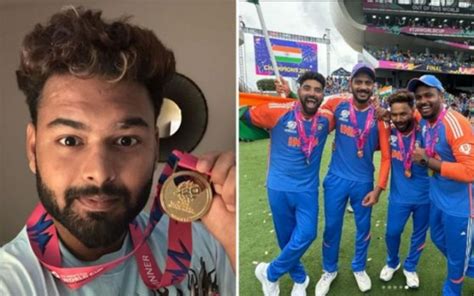 Rishabh Pant Shares Pictures With T20 World Cup 2024 Medal Akshar