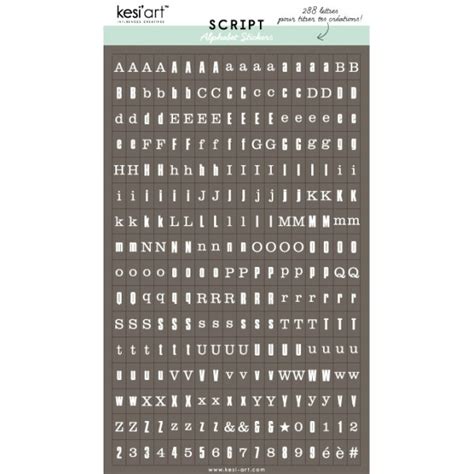 Script Alphabet Cardboard
