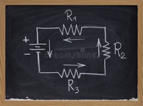 Diagrama Esquemático Del Circuito Eléctrico En La Pizarra Foto De