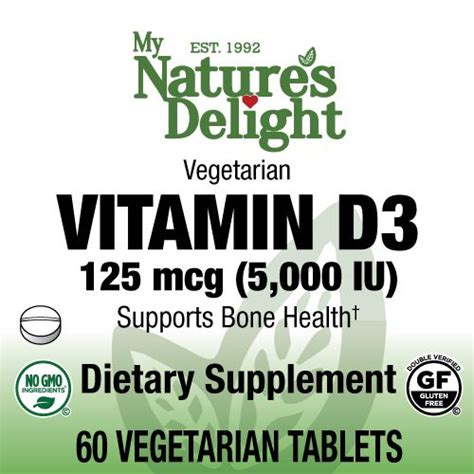 Vitamin D Iu Veg Tabs My Nature S Delight