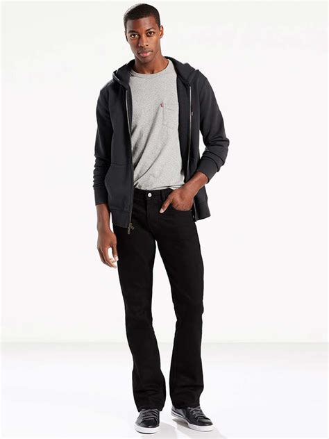 Levis 055270539 Mens 527 Slim Boot Cut Stretch Jeans Native Cali Blac