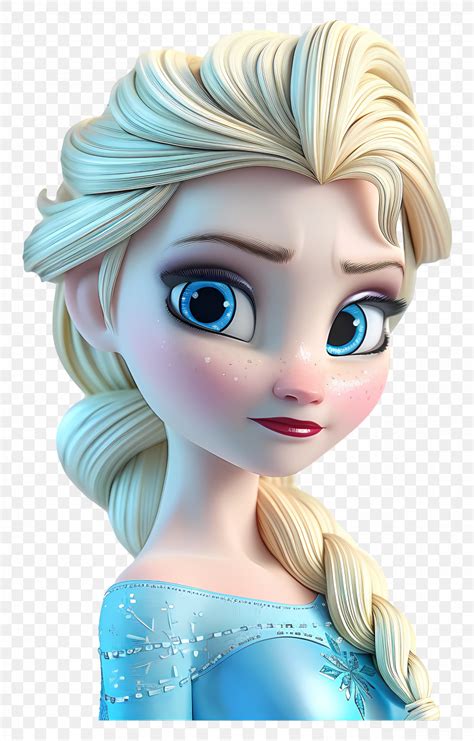 Princess Elsa Beautiful Animated Female Character In A Blue Dress
