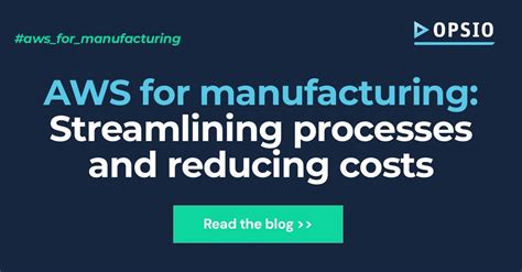 Aws For Manufacturing Streamlining Process And Reducing Cost Opsio