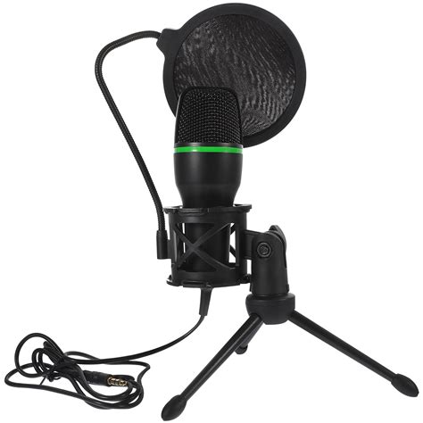 Ideanategrate Condenser Mic Gaming Microphone Black 1 Set 79x6x1in Metal Plastic