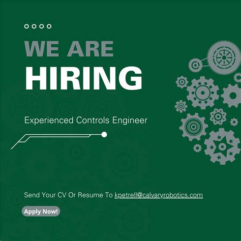 Calvary Robotics On Linkedin Hiring Calvaryrobotics Experience