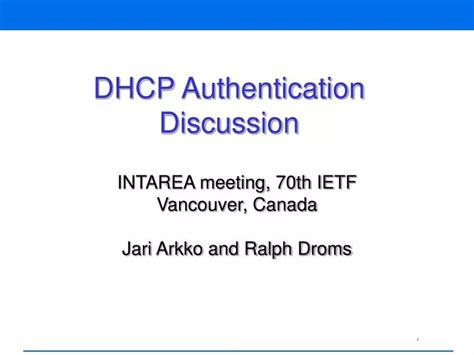 Ppt Dhcp Authentication Discussion Powerpoint Presentation Free
