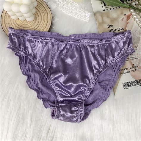 Lot Pack Of 5 Sexy Women Satin Panties Briefs Underwear Nylon High Cut
