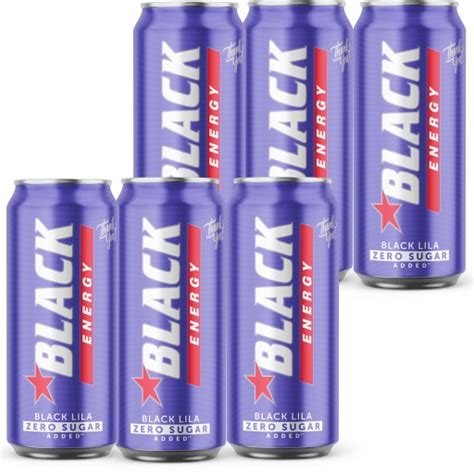 Black Energy Zero Sugar Lila Gazowany Napój Energetyzujący 500 Ml X 6