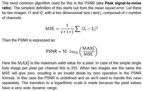 Snr Of An Image In C Using Opencv Stack Overflow