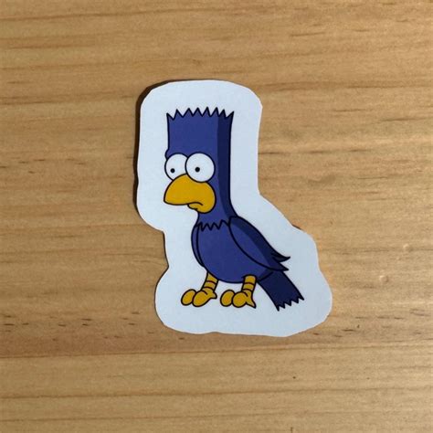 Simpsons Treehouse Of Horror Bart The Raven Strong Vinyl Sticker Etsy