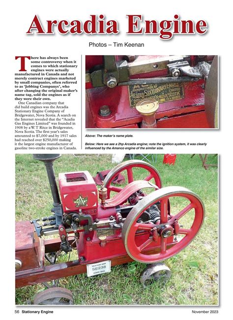 Stationary Engine Magazine Nov 23 Back Issue