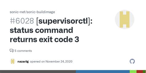 Supervisorctl Status Command Returns Exit Code 3 · Issue 6028