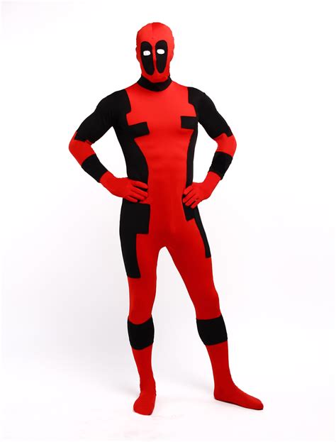 Halloween Deadpool Zentai Suit Lycra Spandex Superhero Full Bodysuit