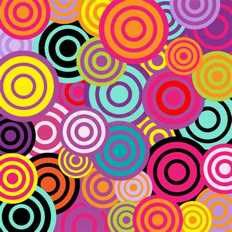 Colorful Circle Abstract Background Geometric Rounded Vector