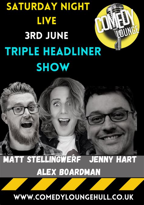 SATURDAY NIGHT LIVE 3rd JUNE Comedy Lounge Hull