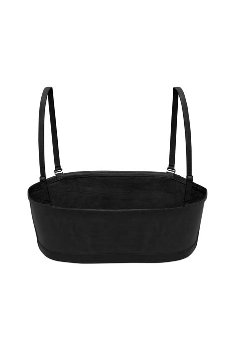 Intimates Soft Mesh Bandeau Bra In Black Oh Polly