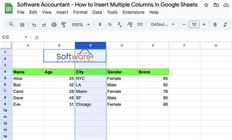 How To Insert Multiple Columns In Google Sheets