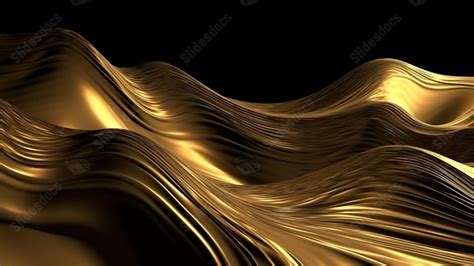 Abstract Golden Wave Texture In 3d Render Powerpoint Background For Free Download Slidesdocs