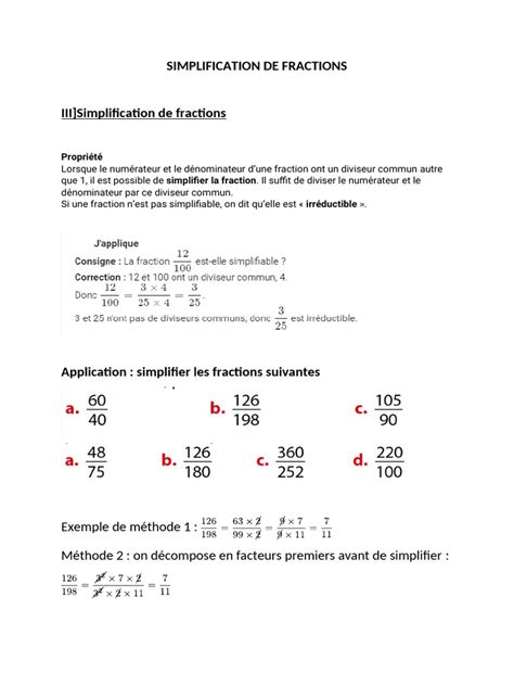 Seance2 Simplification Fractions Pdf