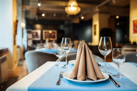 Premium Photo Served Banquet Restaurant Table With Wine Glasses