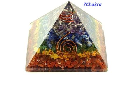 7 Chakra Orgonite Pyramid Life Gems