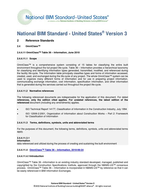 Nbims Us V3 24411 Omniclass Table 36 Information Pdf Building