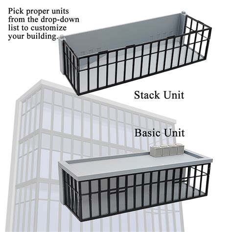 Modern Commercial Box Building Wide Stackable Outland Models