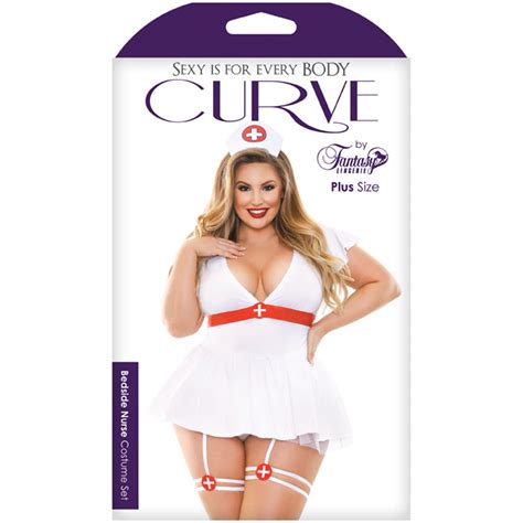Curve Bedside Nurse Set W Dress Nurses Hat And Panty White 3x 4x Shop