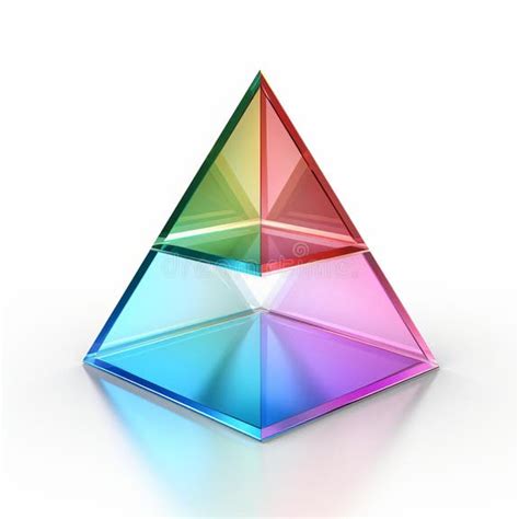 Vibrant Glass Triangular Prism Reflects Kaleidoscope Of Colors