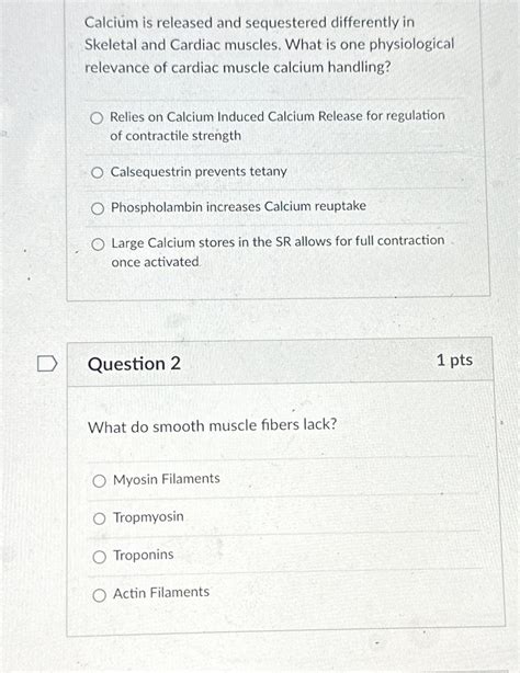 Solved Calcium Is Released And Sequestered Differently In